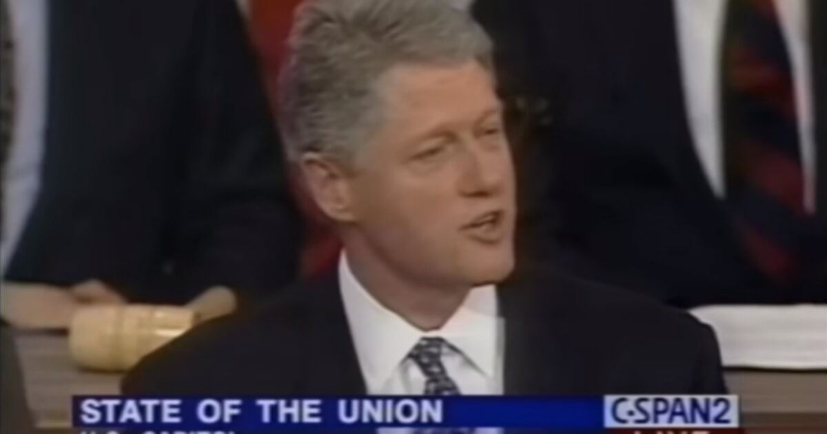 Watch: Bill Clinton's Remarks on Illegals at 1995 State of the Union ...
