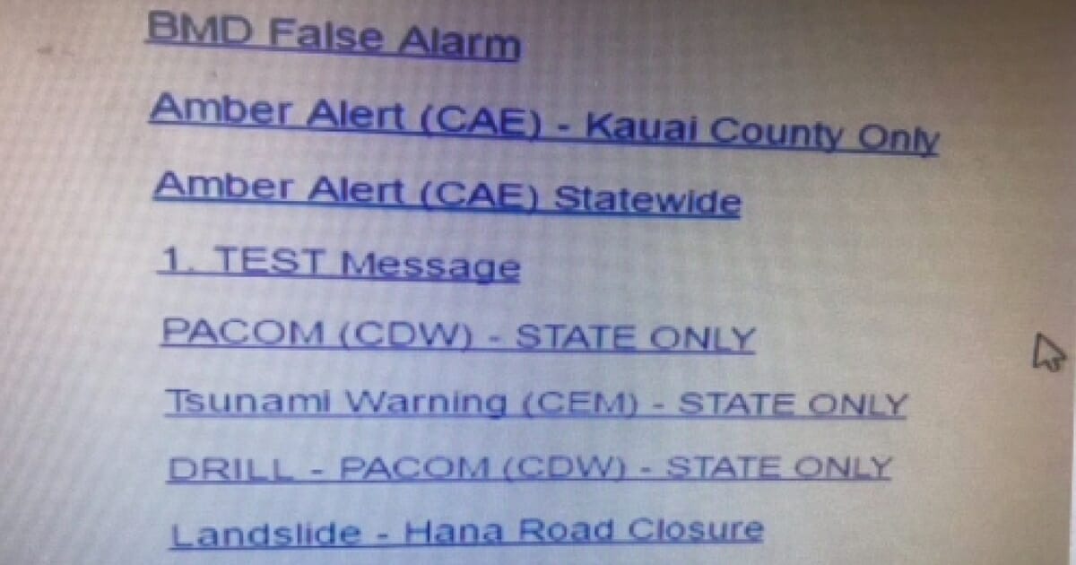 This Is the Screen Hawaii Officials Said Was Used to Set Off the Fake ...