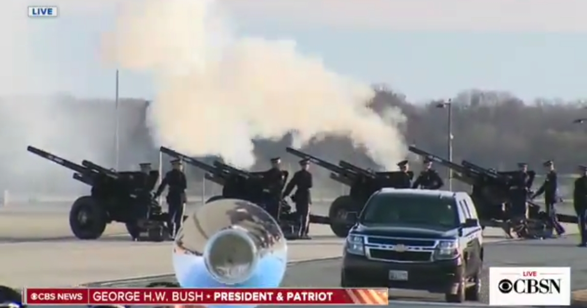 21-Gun Salute Gives Final Farewell to George HW Bush