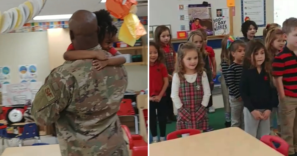 Preschoolers Sing 'God Bless the USA' After Deployed Air Force Dad ...