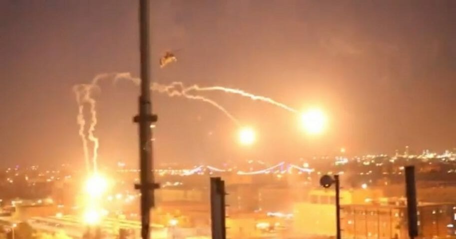 Video Shows Apache Attack Helicopter Light Up Sky Over US Embassy in Iraq