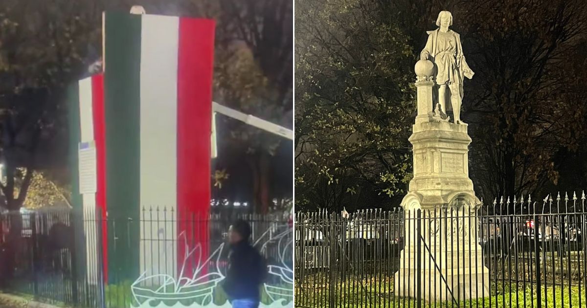 Court Orders Philly to Remove Plywood Box Covering Christopher Columbus Statue - Visible for ...
