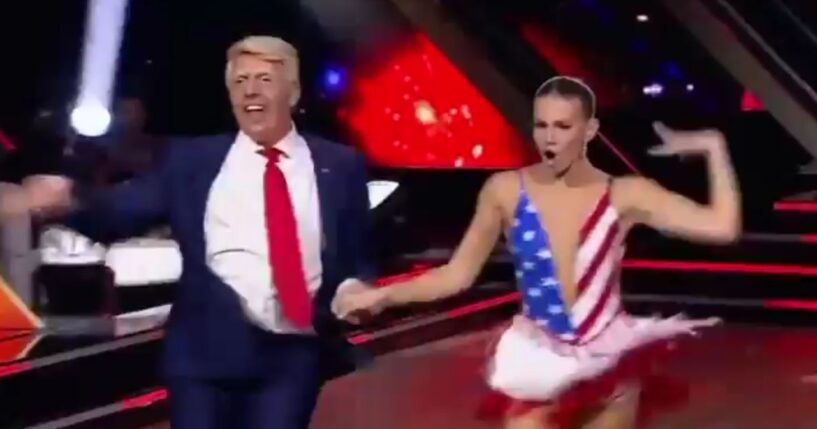 Viral Vid: Curtain Goes up, 'Trump and Melania' Take Stage, Then Couple ...